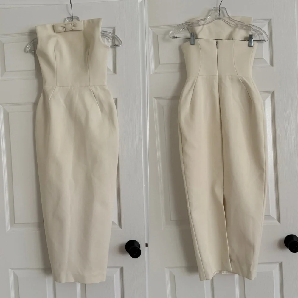 Helsa | Dresses | Helsa S Curve Strapless Midi Dress Cream New With ...